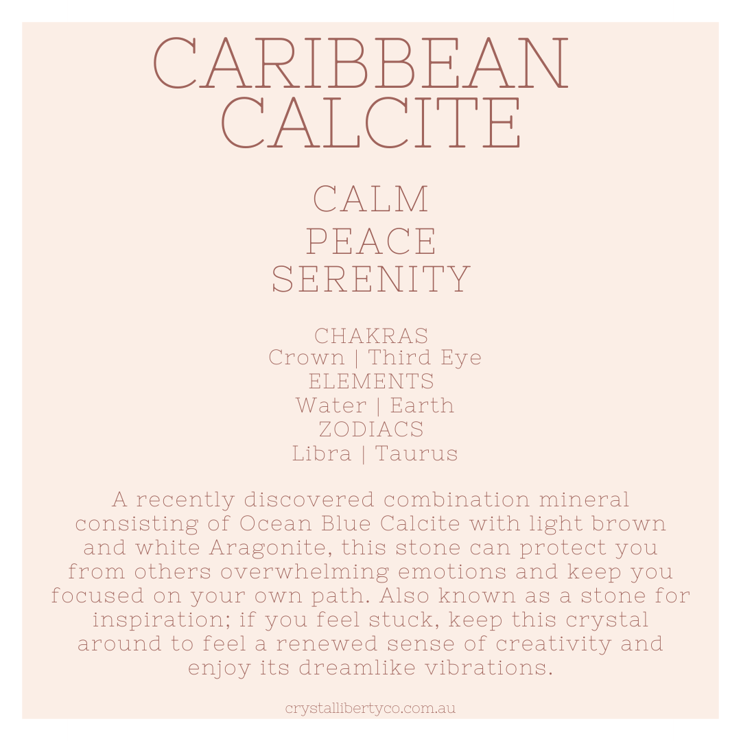 Caribbean Calcite | Heart | 03 – Crystal Liberty Co